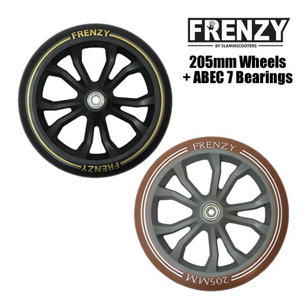 ※即出荷可能です。FRENZY(フレンジー)は、イギリスメーカー Stateside Skates が販売しているキックスクーター・キックボードのブランドです。205mm Wheelsキックボード用のスペアウィールです。ABEC 7 ベアリ...