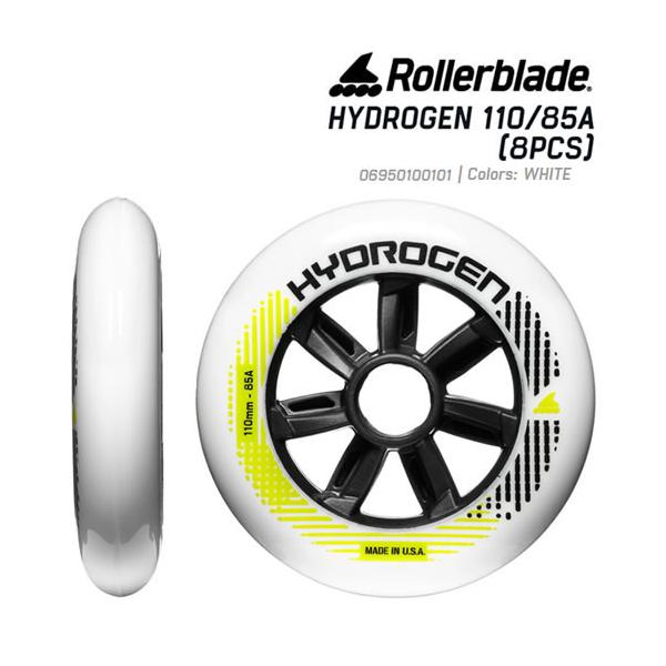 ROLLERBLADE ローラーブレード インライン用 スペアウィール WHEELSHYDROGEN 110mm-85A 8PCS WHEELSウィールサイズ径110mm、硬度85A 仕様の、ローラーブレードのインライン用スペアウィールです...