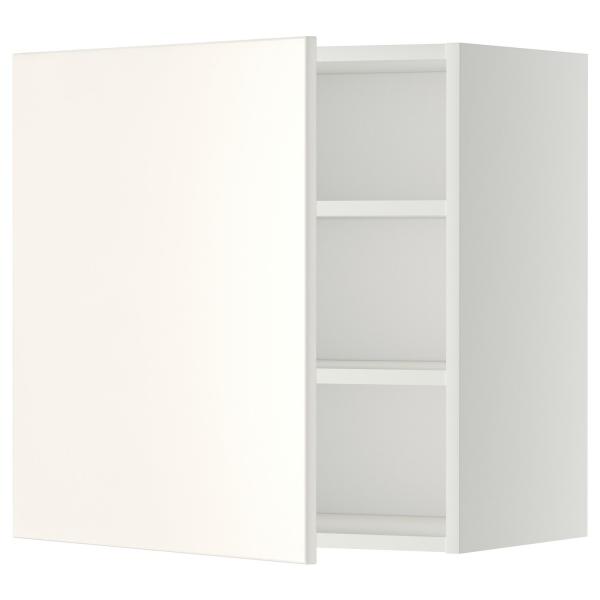 METOD/メトード キッチンシステムなら、理想のキッチンづくりに無限の可能性があります。なめらかなすっきりとしたラインのホワイトのVEDDINGE/ヴェッディンゲ 扉＆引き出し前部を組み合わせれば、軽やかで広々とした雰囲気のキッチンに