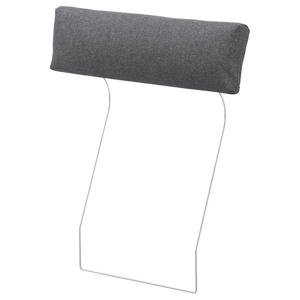 VIMLE ヴィムレ カバー ヘッドレスト用, グンナレド ミディアムグレーこのカバーのウールの風合いが、ヘッドレストに温かみのある心地よい表情をプラスします。耐久性に優れた生地は、原液着色糸を使用した上品なメランジ調。カバーは必要に応じて...