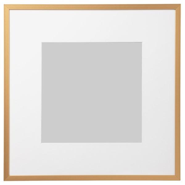 LOMVIKEN ロムヴィーケン フレーム, ゴールドカラー,台紙なしアートの幅: 32 cm台紙なしアートの高さ: 32 cm台紙付きアートの幅: 20 cm台紙付きアートの高さ: 20 cmピクチャー部分の幅: 19 cmピクチャー部分...