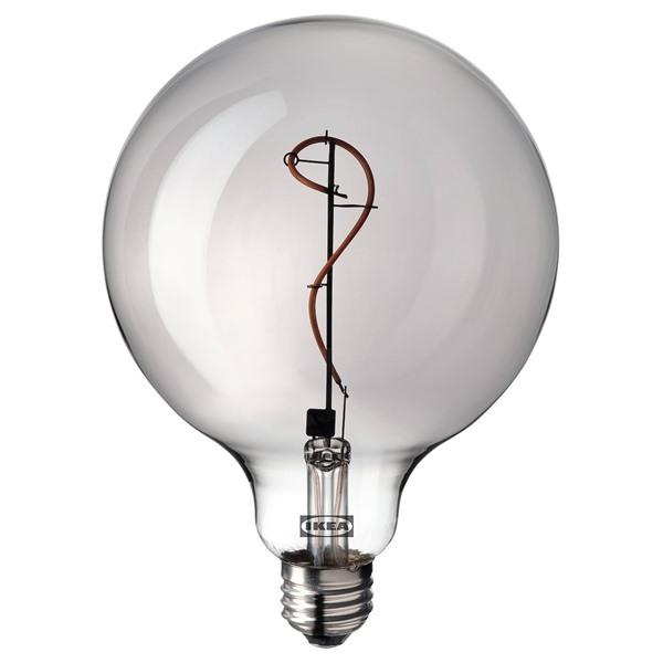 MOLNART モールナルト LED電球 E26 140ルーメン, 球形 グレークリアガラス,光束: 140 ルーメン出力: 4.2 W色温度: 1800 ケルビン直径: 125 mmパッケージ個数: 1 ピース装飾的な電球を使うと、ランプ...