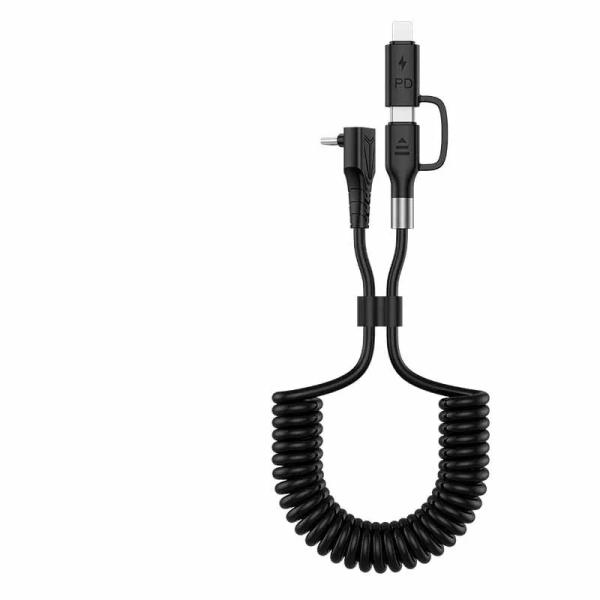 【適合車種】汎用設計のため、ほとんどの車種でご利用いただけます。【セット内容】本体のみ【2in1便利設計】Type-C to Type-C と  Lightning/Type-C を1本にまとめた便利な2in1ケーブルです。充電もデータ転送...