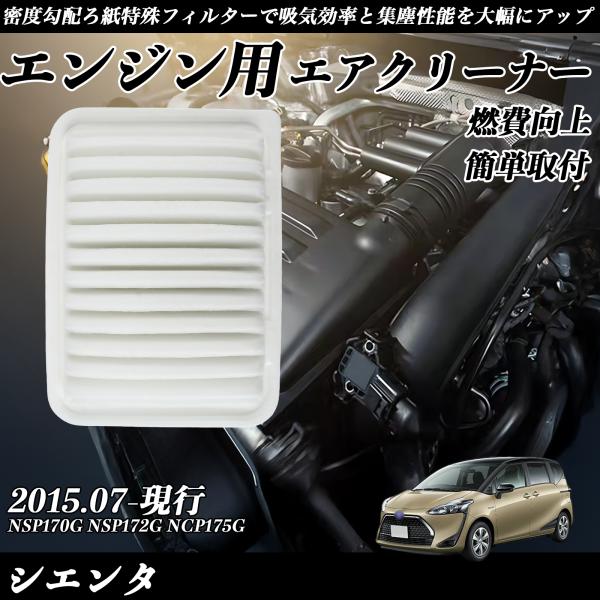【適合車種】シエンタ NSP170G NSP172G NCP175G 2015.07-現行 純正互換品番  17801-21050【セット内容】【エンジン型式】1NZ-FE 2NR-FKE【フィルタータイプ】　乾式特殊繊維(LM)【適合品名...