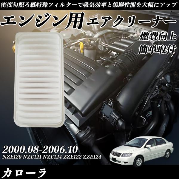 【適合車種】カローラ NZE120 NZE121 NZE124 ZZE122 ZZE124 2000.08-2006.10 純正互換品番  17801-22020【セット内容】【エンジン型式】1NZ-FE 2NZ-FE 1ZZ-FE【フィル...