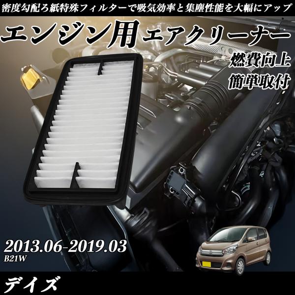 【適合車種】デイズ B21W 2013.06-2019.03 純正互換品番  16546-6A00B【セット内容】【エンジン型式】3B20【フィルタータイプ】　乾式特殊繊維(LM)【適合品名】SN-232B【対応車種】B21W【注意事項】※...