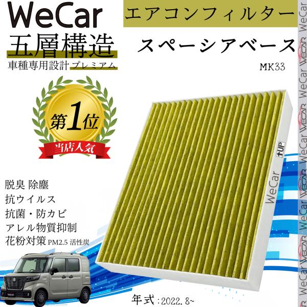 【対応車種】スズキ スペーシアベース 【対応年式】2022.8- 【対応型式】MK33  【ご使用上の注意】使用前に必ずお読みください。【注意事項】※作業はエンジン及びエアコンを停止した状態で行ってください。※フィルターの適合車種は、パッケ...