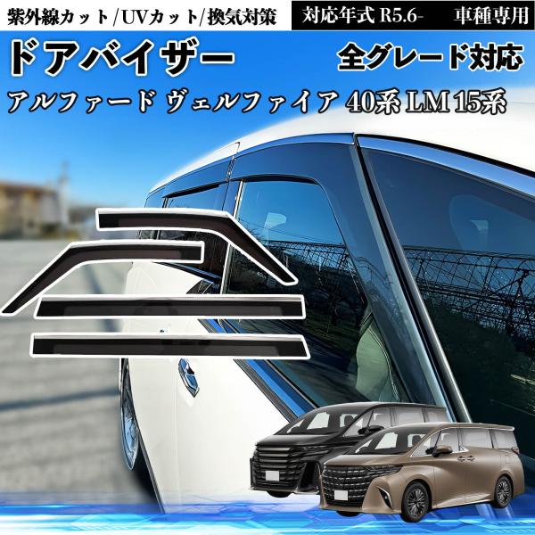 【適合車種】アルファード ヴェルファイア 40系 LM 15系 全グレード対応 R5.6-【セット内容】フロントドア用×2 リアドア用×2【対応年式】R5.6-【対応型式】全グレード対応【高品質素材】衝撃に強い高品質ポリカーボネート素材を使...
