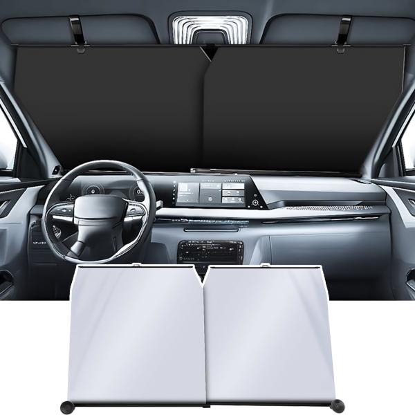 【対応車種】日産 キューブ CUBE Z12系【ロール式で使いやすい】取り付けたまま使えるロール式。引っ張って引っ掛けるだけで日差しを遮り、使わないときは自動で巻き取れます。視界の邪魔にならず、操作も簡単です。【強力UVカット＆遮光】高密度...