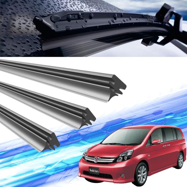 【適合車種】アイシス【対応型式】全型式【対応年式】H16.9~H28(2004.9~2016)※車種 型番 年式 統一しない場合は使用できません【注意事項】※当製品は互換品の専用ワイパーゴムで、大手ワイパーメーカーも採用するグラファイト配合...