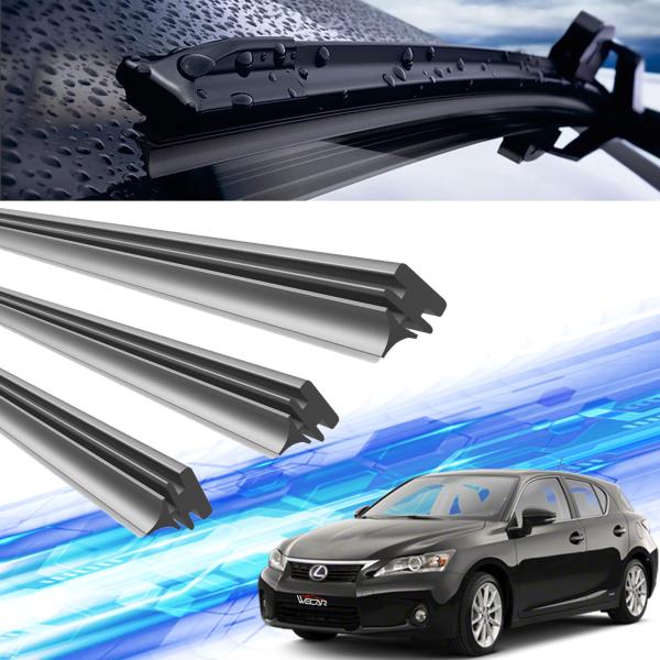 【適合車種】CT 200h 【対応型式】ZWA10【対応年式】H23.1~(2019.1~)※車種 型番 年式 統一しない場合は使用できません【注意事項】※当製品は互換品の専用ワイパーゴムで、大手ワイパーメーカーも採用するグラファイト配合商...