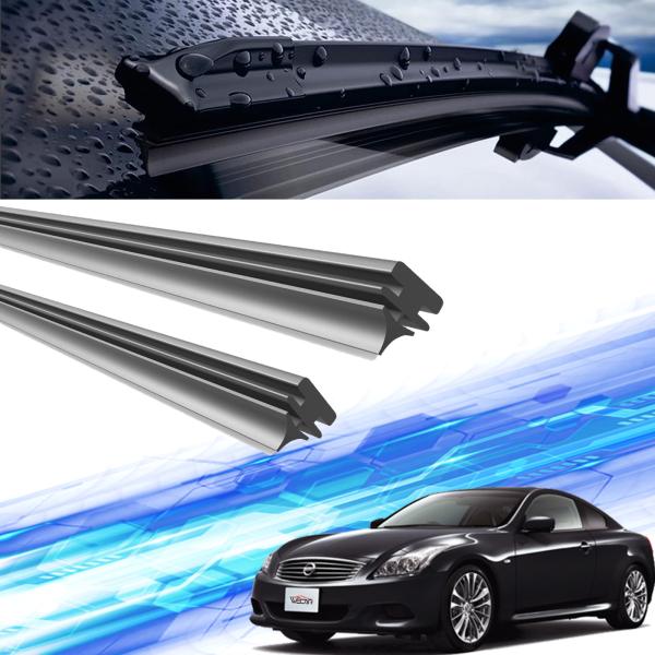 【適合車種】スカイラインクーペ【対応年式】H23.1〜H28(2019.1〜2016)【対応年式】H23.1〜H28(2019.1〜2016)【注意事項】※当製品は互換品の専用ワイパーゴムで、大手ワイパーメーカーも採用するグラファイト配合商...