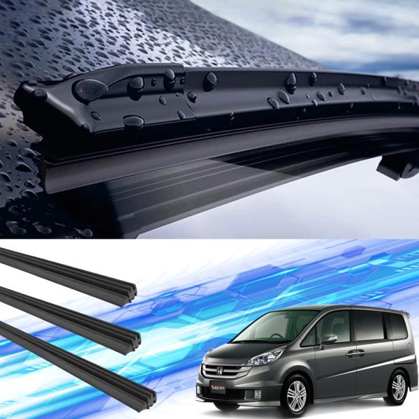 【適合車種】 ホンダ  ステップワゴンRG1 RG2 RG3 RG4対応年式H19.11 ~ H21.9【注意事項】※当製品は互換品の専用ワイパーゴムで、大手ワイパーメーカーも採用するグラファイト配合商品です。※替えゴムのみの販売となります...