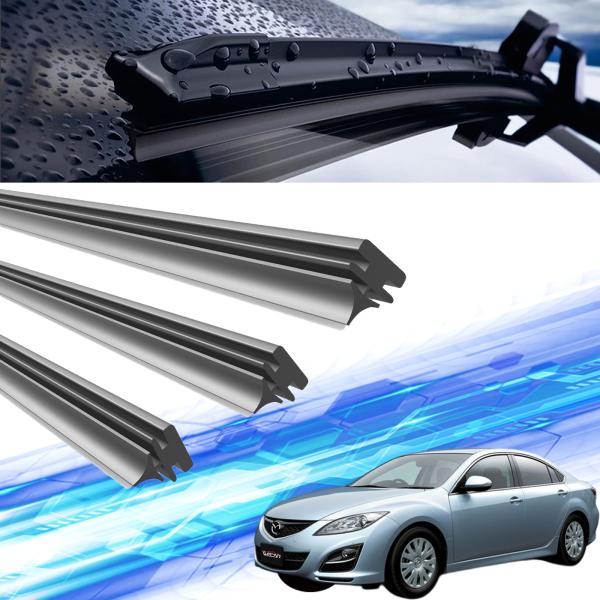【適合車種】アテンザ セダ【対応型式】GHEFP GHAP GH5FP【対応年式】H20.1~H24.10(2007.1~2012.10)【注意事項】※当製品は互換品の専用ワイパーゴムで、大手ワイパーメーカーも採用するグラファイト配合商品で...