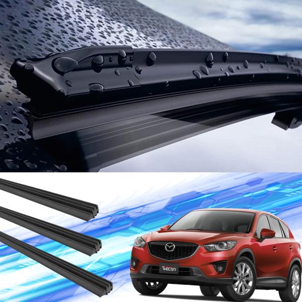 【適合車種】 MAZDA　CX-5専用のワイパー替えゴムです。対応型式　KEEFW・KEEAW・KE2FW・KE2AW・KE5AW　対応年式　H24.2〜H29.1(2012.2〜2017.1)【注意事項】※当製品は互換品の専用ワイパーゴム...