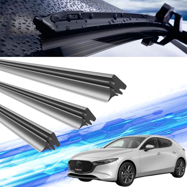 【適合車種】MAZDA3 セダン ファストバック【対応型式】BP5P BP8P BPFP ВРЕР 【対応年式】R1.5~(2019.5~)【注意事項】※当製品は互換品の専用ワイパーゴムで、大手ワイパーメーカーも採用するグラファイト配合商品...