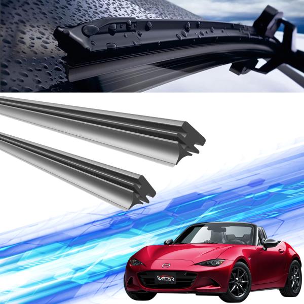 【適合車種】ロードスタ【対応型式】NAGCE NA8C NB6C NB8C NCEC【対応年式】H1.9~H27.4(H1.9~2015.4)【注意事項】※当製品は互換品の専用ワイパーゴムで、大手ワイパーメーカーも採用するグラファイト配合商...