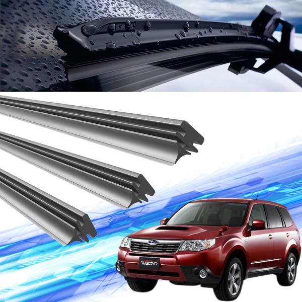 【適合車種】フォレスター【対応型式】SH5 SH9 SHJ【対応年式】H19.12~H24.10(2007.12~2012.10)【注意事項】※当製品は互換品の専用ワイパーゴムで、大手ワイパーメーカーも採用するグラファイト配合商品です。※替...