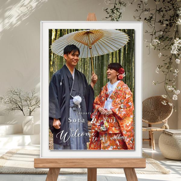 お気に入り写真をウェルカムボードに！Ａ４、Ａ３、Ａ２、Ａ１サイズのポスター印刷、パネルプリントやキャンバス印刷にも対応しておりますので【オプション】をご購入時に選択ください^^印刷は専門業者様に依頼するので綺麗な仕上がりです。━━━━◆お客...