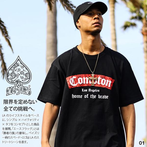 バイヤー推薦！新作コレクション最新のHIPHOP &amp; ブラックカルチャーを発信する、ストリート系セレクトブランドのACEFLAGからおしゃれなTシャツが入荷！オールドイングリッシュを用いたComptonロゴと共に、サグの故郷を表すh...