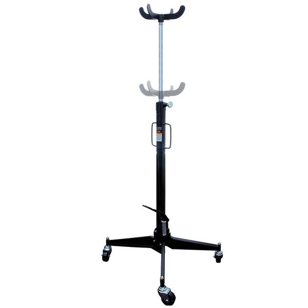 トランスミッションの脱着に！手動油圧式ミッションジャッキです。重い大型車のATミッションでも大丈夫な耐荷重500kg！リフトで車両を上げた状態でミッションを脱着する作業に使用します！●仕様最大揚力：0.5ton最低位（約）：1120mm最高...