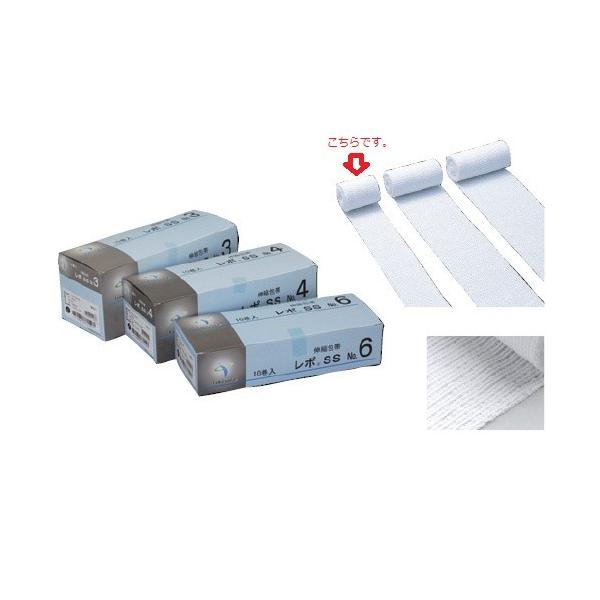 【特長】●伸長率約250％。ソフトな伸縮力でうっ血を起こしにくいです。●レーヨン・ポリエステル・ポリウレタンの混紡糸で、ラテックスは使用していません。【品番】021006【規格】No.6【サイズ(幅×伸長)】5cm×9m【入数】10巻メーカ...