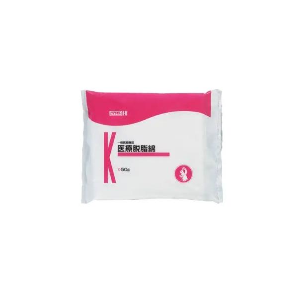 【特長】●コットン100％の天然繊維を使用したソフトな脱脂綿です。●吸液性がよく、白度が高いので吸液後の状態も分かりやすいです。【仕様】●品番：013-014080-00●規格：50g（約41×61cm、1枚）●入数：1袋メーカー名：川本産...
