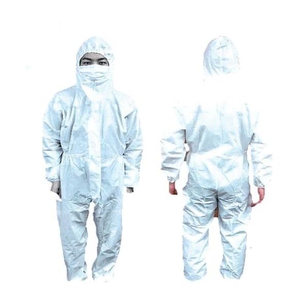 【特長】●ポリポロピレン不織布製の撥水加工を行った防護服です。【仕様】●規格：L(170)●着丈：約173cm●入数：1枚メーカー名：株式会社新型コロナ対策広告文責：株式会社メディカルセンス（0166-36-8787)