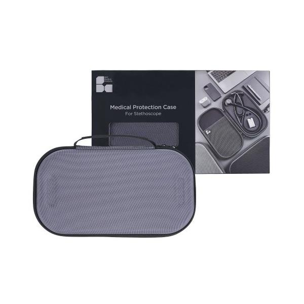 【特長】●半防水＆耐衝撃性に優れたEVA製ケースは、ほこりや衝撃から聴診器と付属品を守ります。●ケースの内部は丈夫で非常に柔らかいマイクロファイバーの裏地付きで、器具を傷から守ります。●軽量で持ち手も付いているため持ち運びに便利です。●大き...