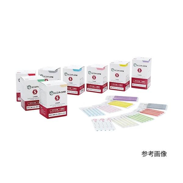 【特長】●刺入時の抵抗が少なく、なめらか刺入タイプ。 ●切皮・刺入時に患者様が受ける負担を軽減します。●針先※切皮・刺入時に患者様が受ける負担の軽減を考慮し、鍼先から15mmにコーティング加工をしています。※形状はユニコ鍼の基準の松葉型に近...
