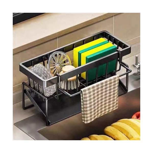 【多機能な整理ツール】このシンクキャディは、スポンジ、食器洗い用ブラシ、洗剤、シンクストレーナーなどの収納に最適です。さらに、バスルームでのトイレタリー整理にも使用できる便利なアイテムです。【効率的なスポンジ乾燥】通気性に優れた設計で、スポ...