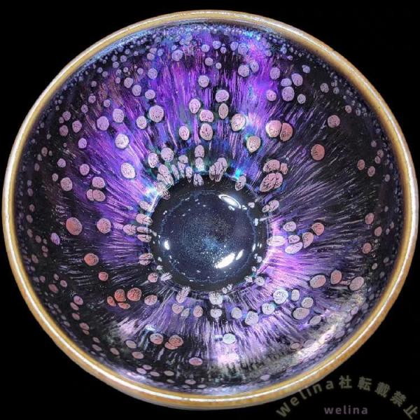 茶器　主人杯　茶道具 天目茶碗 建窯盞 窯変釉 中国　古美術 天目 茶碗 油滴天目 天目釉 曜変天目　茶器　品茶杯　プレゼント　贈り物?箱付け