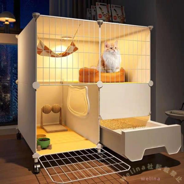 猫ケージ トイレ付 大型 キャットケージ ペット 猫ベビー ケージ屋内猫ベビーサークル 檻 ねこ ネコケージ 猫ハウス 2段 3段 多頭飼い 室内飼い 保護 脱走防止う