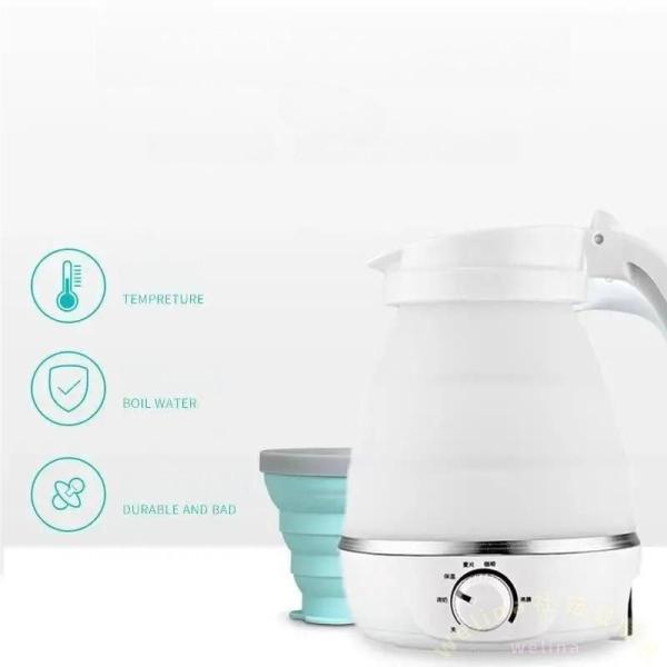 ■特徴・折りたたむと約3分の2のサイズになりコンパクト・自動で約60?65度に保てるKEEP WARMモードと　85℃以下で再加熱されるBOILモードのダブル・スイッチ切替で100?240Vの電圧に対応、海外でも使える・容量0.6Lで1?2...