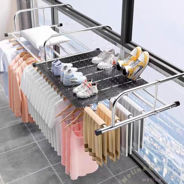 - 安定したフレーム：厳密に選択された肥厚ステンレス鋼、固体材料、強化された耐荷重サポートロッド、強化された抗曲げ耐荷重コラム、乾燥より多くの服は変形を恐れていない、長い時間のために使用することができる- 伸縮自在：伸縮長さ62-160セン...