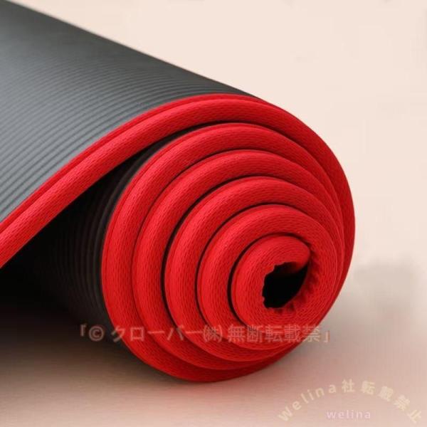 ヨガマットエクササイズマット 筋トレマット10mm ピラティス トレーニングマット ダイエット器具 滑り止め ストレッチマット ホットヨガクッション性抜群のヨガマットです。これでお尻が痛くない！ヨガピラティスに、 ホットヨガ 健康 ダイエッ...