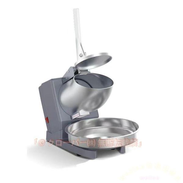 商品仕様：入力電力：380Ｗ出力電力：300W氷の入り口直径：約11.5cm氷皿の直径：約20.5cm砕氷量：約65kg/hr電力：110V/60Hz速度：約2200rpm材質：ABSプラスチック＋アルミニウム合金注意：この氷の粉砕機は肘に...