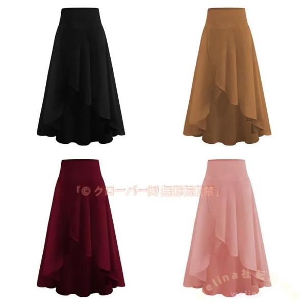 フラメンコ スカート フラメンコ衣装 セール 黒×赤水玉 ドット ダンス衣装 ミカドレス定2裾 ロングスカート