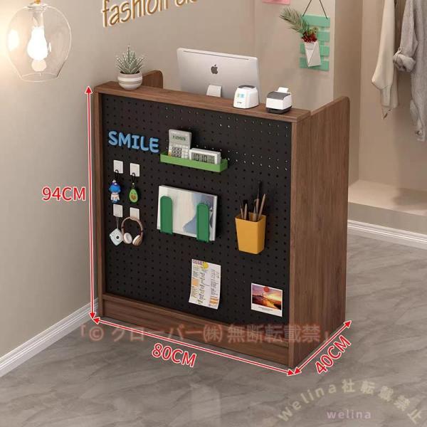 モダンな小売店カウンター 小売店 チェックアウト カウンター ミニマリスト モダン 衣料品店 グリーティング カウンター ロック可能な引き出し付き受付カウンタ