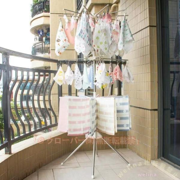 カラー:ホワイト材質:パイプ：ステンレス　樹脂パーツ：PPお届け状態:お客様組立物干しスタンド ステンレス製 錆びにくい ベランダ 洗濯 干し