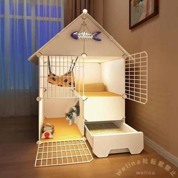 ?【耐久性のある構造】当社の猫用ケージにはいくつかの固定構造デバイスポイントがあり、猫がケージ内で走ったり遊んだりしても、安定した状態を維持し、揺れを引き起こしません。 高品質で丈夫な金属線素材を使用しているので、長持ちする猫小屋です。?【...