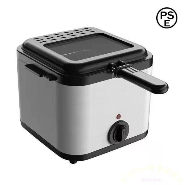 簡単便利に揚げ物が♪電気フライヤーです。パワーランプ付きなので油の温度がバッチリ♪フタに一工夫。溝があるのでバスケットを沈めたままフタが出来る！油が散らずお手入れが簡単に。揚げ具合がわかる小窓が付いているので開ける必要がありません！ふちにバ...