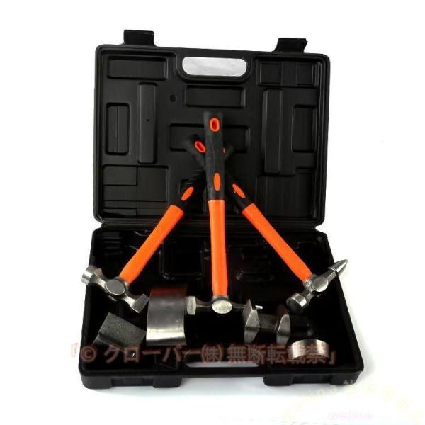 【使用用途】&amp;amp;amp;amp;lt;br&amp;amp;amp;amp;gt;自動車板金 工具 金属加工セット 板金ハンマー 7pcs 金づち 修復 手動 修理 バンパー 凹み リペア大工道具 ハンマ 金づち 金属 加工 ...