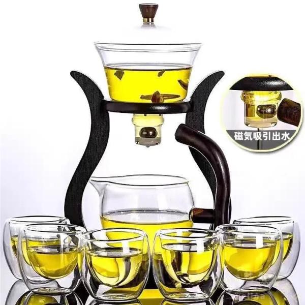 【お手入れが簡単】3体分割コンビネーションデザインで、お手入れも簡単。便利で迅速であり、香りのよいお茶、ルーズリーフティー、ティーバッグ、健康的なフルーツティーを楽しむのに非常に適しています。【エルクの形】　見事なデザイン：龍の金属形、顔の...