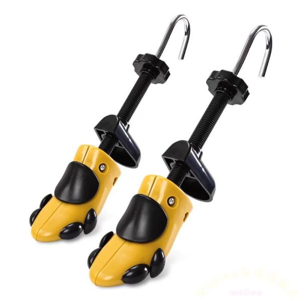 【 商品特徴 】従来版をアップグレードしたABS樹脂（強化プラスチック）製で耐久性が格段にアップ2個セットでのお届けで・1足を最短で・何度でも調整可能革靴・パンプス・ローファーなどの足の痛み・型崩れを同時に解決?シューキーパー としても使用...