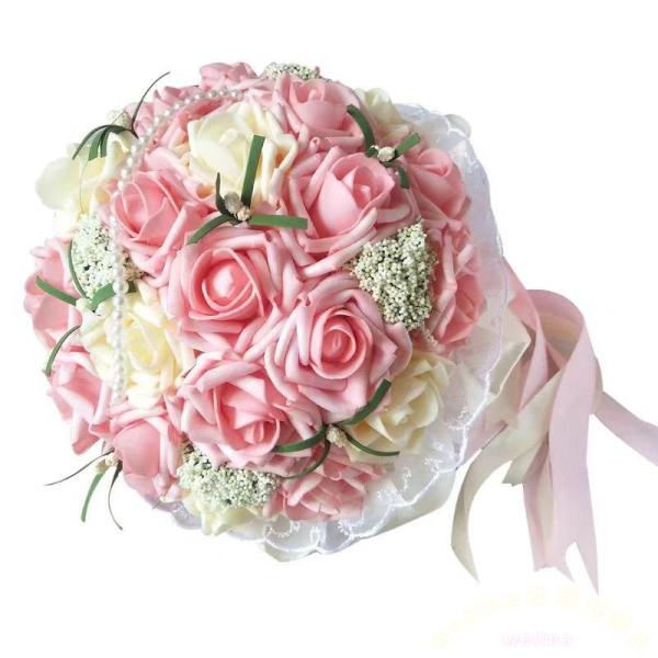 ブライダル 結婚式 ２次会 贈答品 造花 ウエディングブーケ商品説明ウエディングブーケ 高級造花ブーケ　ドレスブーケ　ラウンドブーケ　ウエディングブーケ　ブートニア ヘッドドレス 結婚式 ウェディングブーケ シルクフラワー アートフラワー ...