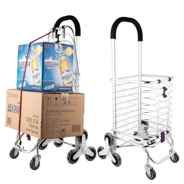 【スーパーマーケットへの旅】この食料品カートを使用して、すべての食品と農産物を市場からキッチンに運びます。ファーマーズマーケットへの旅行に最適です。プラスチック製の食料品の袋を捨て、車輪の付いたこの食料品の運搬車と一緒に行きます。【軽量で頑...