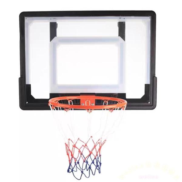 【製品仕様】：バックボードサイズ：82x58cm;リング直径：38cm;重量：4.5kg【材質】：背板：PVC透明ボード、リング：16mmスチールパイプ、ボールネット：ナイロン【壁掛けタイプ】：高耐熱、優れた光線透過率、耐圧性、耐衝撃性【屋...