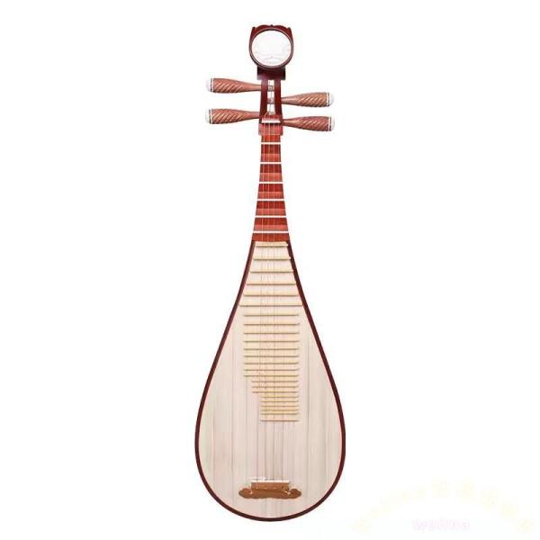 本体サイズ：長105ｃｍ中国の宮廷音楽を代表する民族楽器、「中国琵琶」の上質タイプセット。演奏では、安座した膝の上に鹿頚を左手に持ち、 琵琶が真横になるように姿勢を正して撥を右手に持ちます。管絃と謡物の伴奏に 用 いられます。琵琶本体は上質...