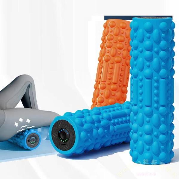 パワフルな振動で筋肉にアプローチ！スリムな電動ローラーでほぐしながら鍛える★振動フォームローラー リリース ストレッチフォームローラー 3D振動 ヨガスティック 高速振動 4段階調整可能プロスポーツ界でも大注目されているフォームローラーに【...